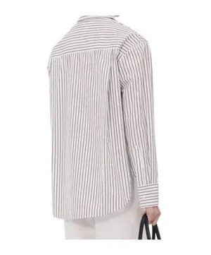 Loulou De Saison Maud Oversized Striped Poplin Shirt - White