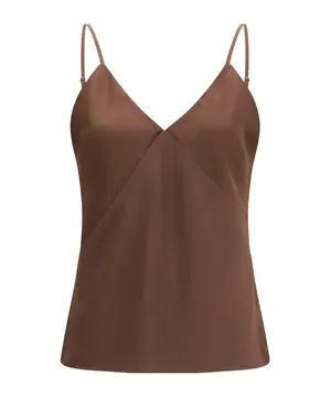 FORTE_FORTE Envers Satin V-neck Slip Top