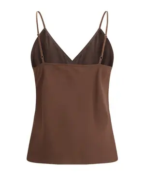 FORTE_FORTE Envers Satin V-neck Slip Top