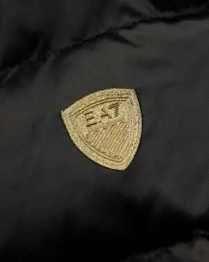 EA7 Quilted Down Jacket With Fur Collar
