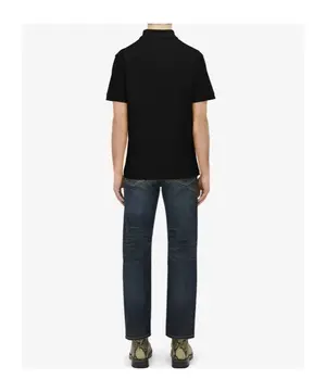 Alexander McQueen Logo Embroidered Short-sleeved Polo Shirt - Black
