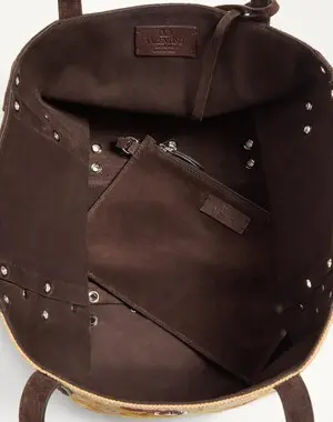Valentino Garavani Vlogo Plaque Floral Embroidered Tote Bag