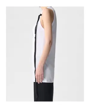 ANN DEMEULEMEESTER Seva Printed Tank Top With Detachable Ribbon - White