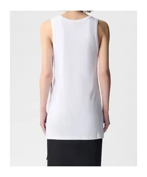 ANN DEMEULEMEESTER Seva Printed Tank Top With Detachable Ribbon - White