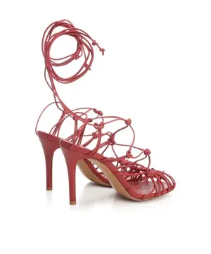 FORTE_FORTE Tubular Lace-up High Heel Sandals