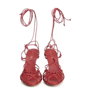 FORTE_FORTE Tubular Lace-up High Heel Sandals
