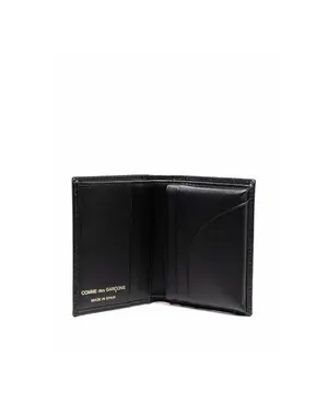 Comme Des Garçons Logo Printed Bi-fold Wallet - Black