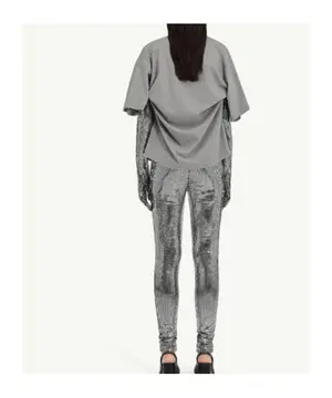 MAISON MARGIELA Round Neck T-shirt With Back Stitch Detail - Gray