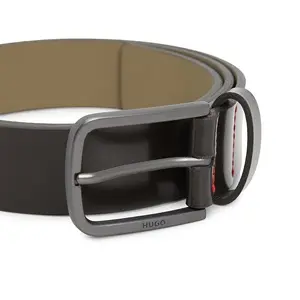 Hugo Boss Leather Belt With Buckle - Black