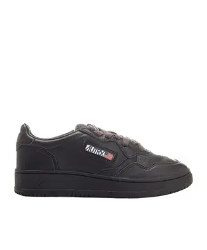 AUTRY Medalist Lace-up Round Toe Sneakers - Black