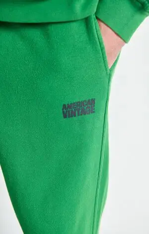 American Vintage Plizzy Logo-print Track Pants - Green