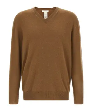 THE ROW Numi V-neck Cashmere Sweater - Brown