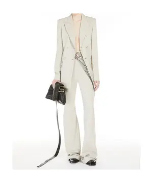 Sportmax High-waisted Flared Scuba Jersey Trousers