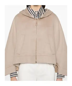 Max Mara Zip-up Hooded Jacket