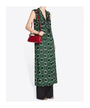Dries Van Noten Embossed Leather Top Handle Bag With Detachable Strap