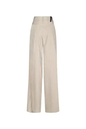 DARKPARK Pinstriped Wide Leg Trousers