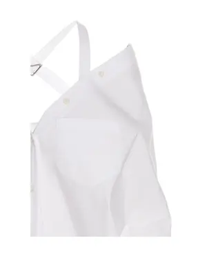 Prada Oversized Long-sleeved Shirt With Enamelled Triangle Logo