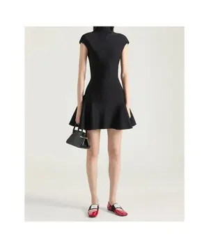 Givenchy Flared Mini Dress With High Collar