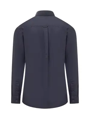 Burberry Logo-embroidered Long-sleeved Shirt