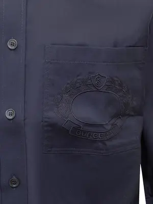 Burberry Logo-embroidered Long-sleeved Shirt