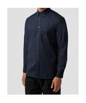 Burberry Logo-embroidered Long-sleeved Shirt