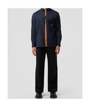 Burberry Logo-embroidered Long-sleeved Shirt
