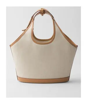 Prada Logo Printed Medium Top Handle Bag