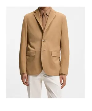 Hugo Boss Single-breasted Suede Blazer