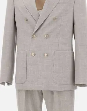 Eleventy Double-breasted Slim-fit Suit