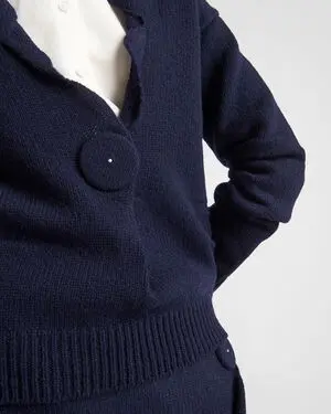Prada V-neck Buttoned Cashmere Jumper