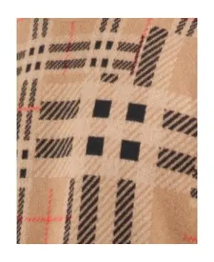 Burberry Contrast Check Cashmere Jacquard Jumper - Green
