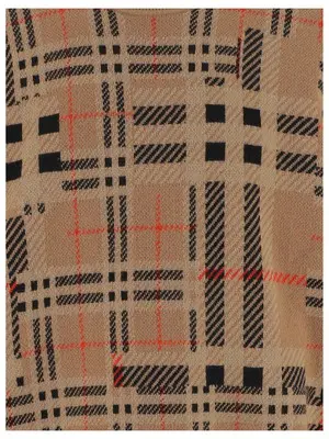 Burberry Contrast Check Cashmere Jacquard Jumper