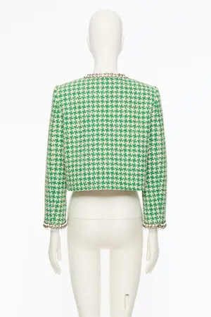 Valentino Garavani Houndstooth Pattern Cotton Jacket