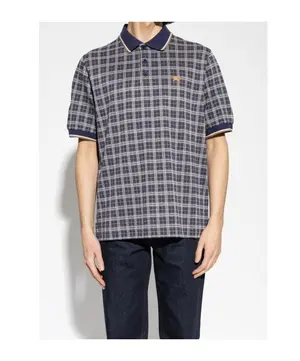 Burberry Ekd Embroidered Checked Short Sleeved Polo Shirt
