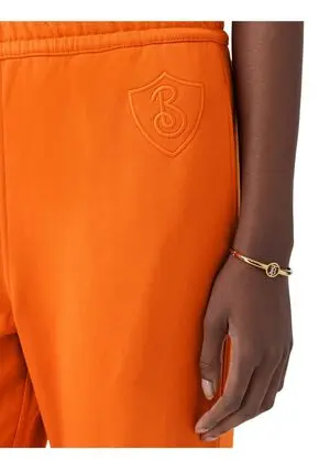 Burberry Logo Embroidered Track Pants - Orange