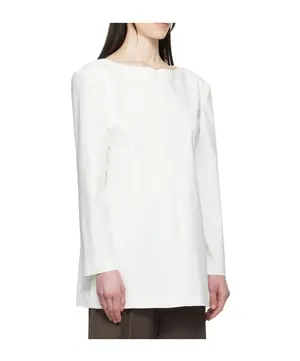 AMOMENTO Boatneck Zip-up Blazer