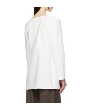 AMOMENTO Boatneck Zip-up Blazer