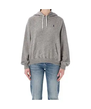 Polo Ralph Lauren Embroidered Pony Drawstring Hoodie - Gray