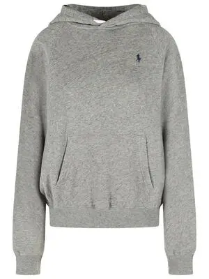 Polo Ralph Lauren Embroidered Pony Drawstring Hoodie - Gray