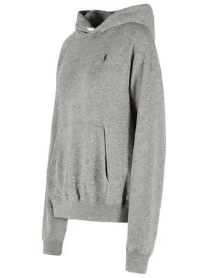 Polo Ralph Lauren Embroidered Pony Drawstring Hoodie - Gray
