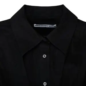 Alexander Wang Twisted Tie Detail Shirt Dress - Black