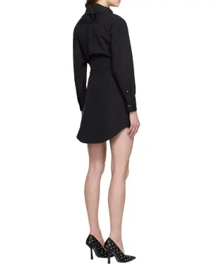 Alexander Wang Twisted Tie Detail Shirt Dress - Black
