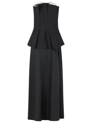 RÓHE Sleeveless Bustier Dress With Pleated Details
