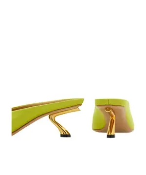 FERRAGAMO Sculptural S-heel Mules - Biscuits