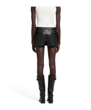 Gucci Embossed Gg Leather Shorts