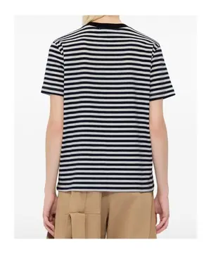 MSGM Striped Crewneck T-shirt - Black