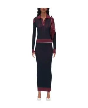 Bottega Veneta Ribbed Knit Maxi Dress