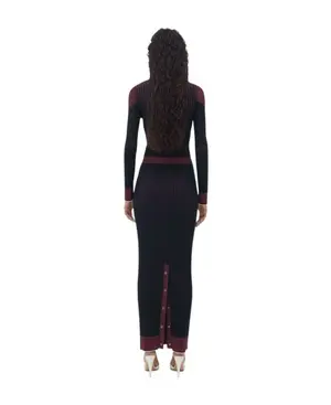 Bottega Veneta Ribbed Knit Maxi Dress