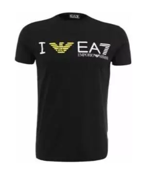 EA7 Round-necked Logo T-shirt - Black
