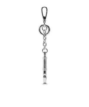 MAISON MARGIELA Metal Dog Whistle Keychain - Silver